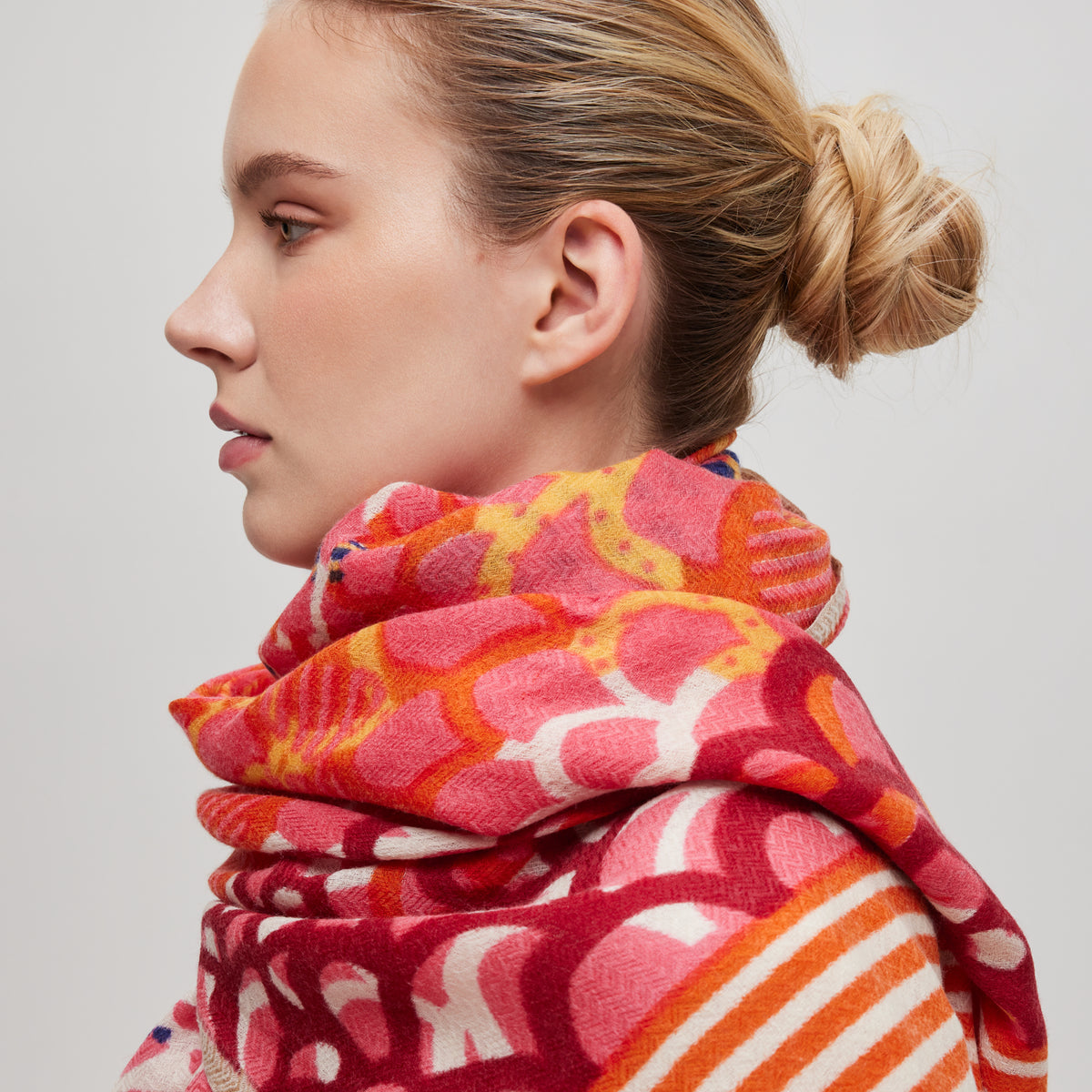 Foulard laine Céleste - Rose – Princesse & Dragon | Montréal